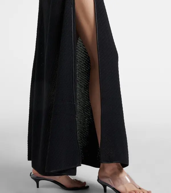 Christopher Esber Knitted Cotton-blend Maxi Skirt