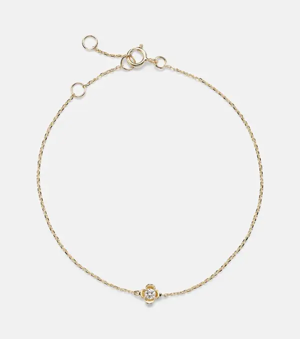 STONE AND STRAND Clover 14kt Bracelet With Diamonds - Gold