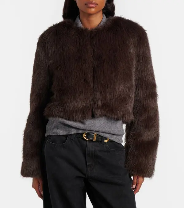 Staud Casimira Cropped Jacket - Brown