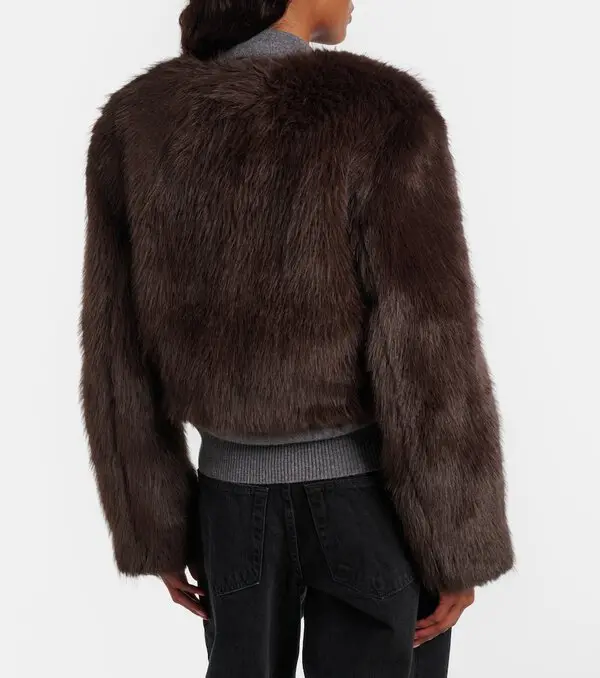 Staud Casimira Cropped Jacket - Brown