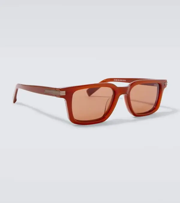Zegna Rectangle Sunglasses - Brown