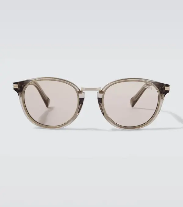 Zegna Round Frame Sunglasses - Brown