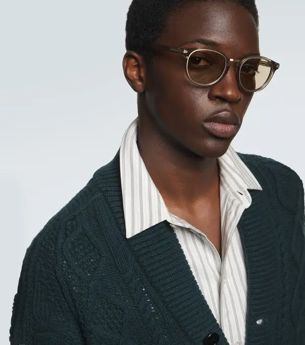 Zegna Round Frame Sunglasses - Brown
