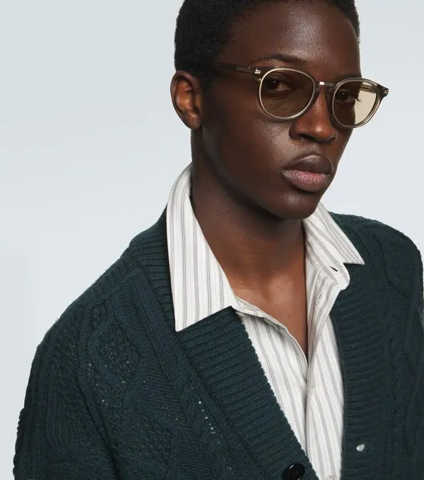 Zegna Round Frame Sunglasses - Brown