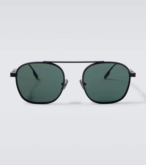 Zegna Orizzonte I Round Sunglasses - Black