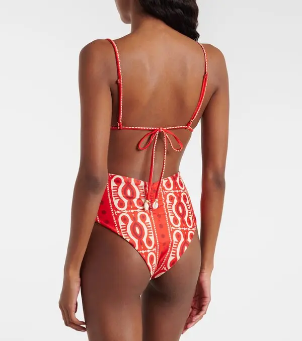 Johanna Ortiz Printed Bikini Top