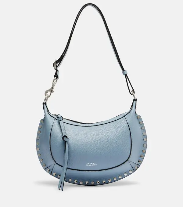 Isabel Marant Oskan Moon Leather Shoulder Bag - Blue