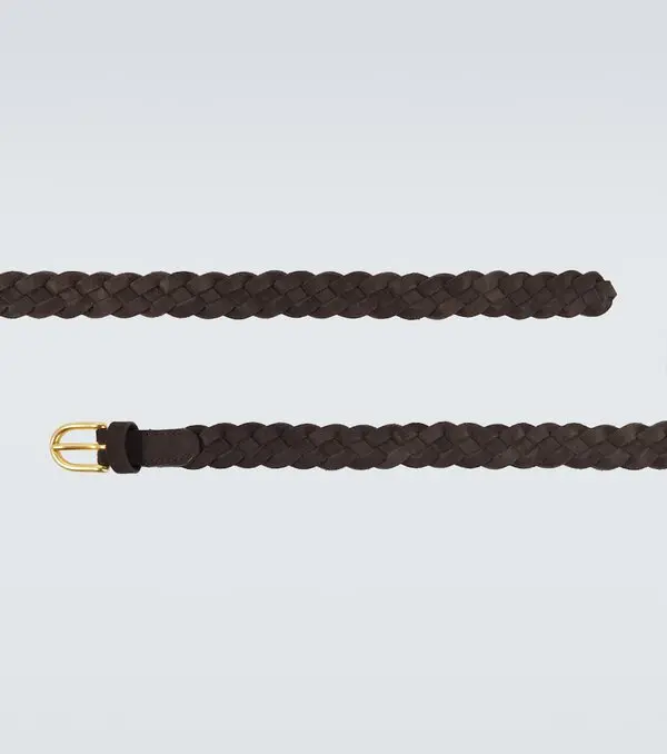LARDINI Braided Suede Belt