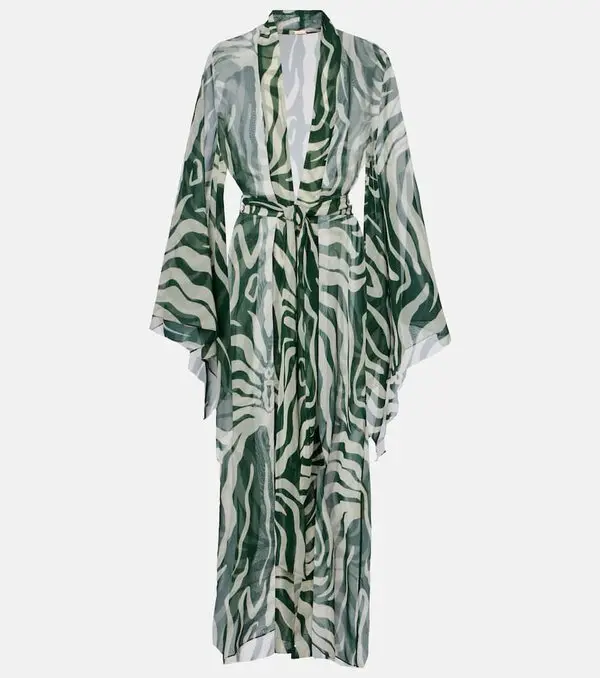 Johanna Ortiz Printed Beach Cover-up - Green
