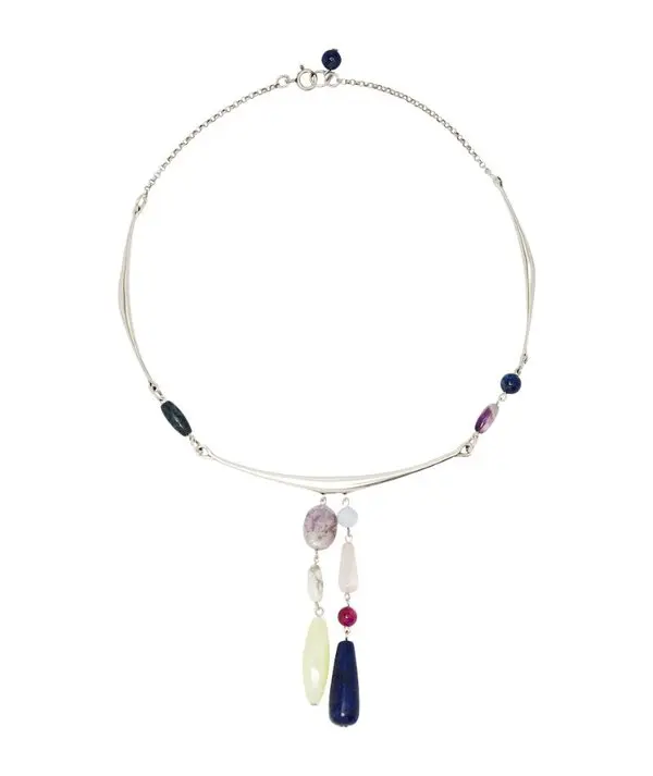 Isabel Marant Étoile Mahi Embellished Pendant Necklace - Silver
