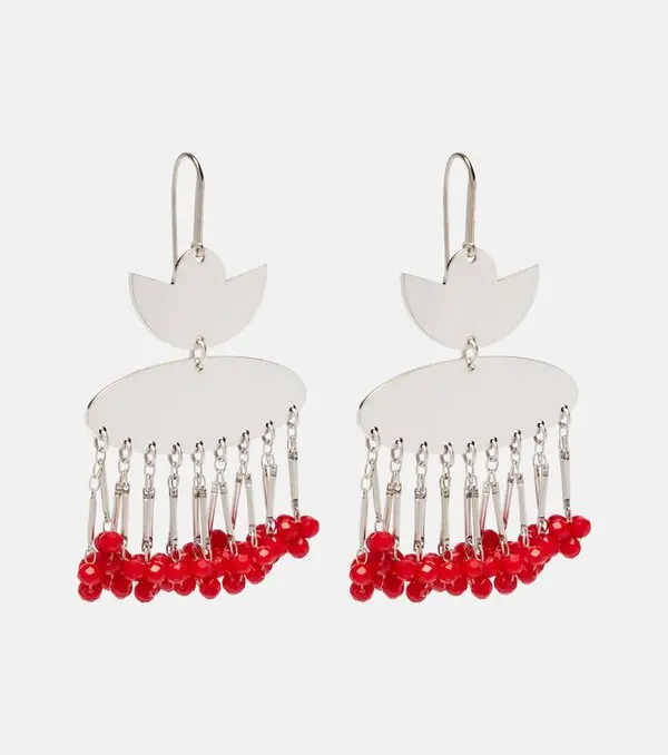 Isabel Marant Beaded Drop Earrings - Silver