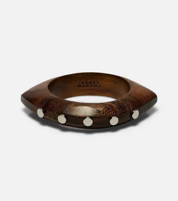 Isabel Marant Layla Studded Wood Bangle - Brown