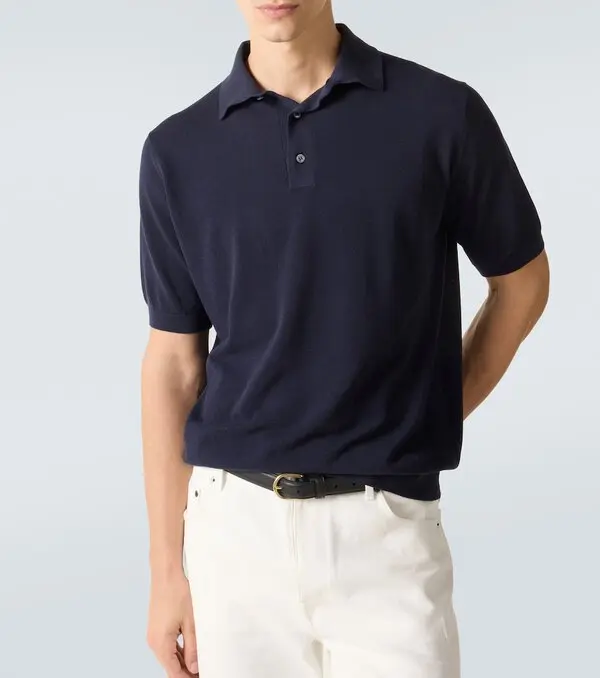 LARDINI Cotton Piqué Polo Shirt