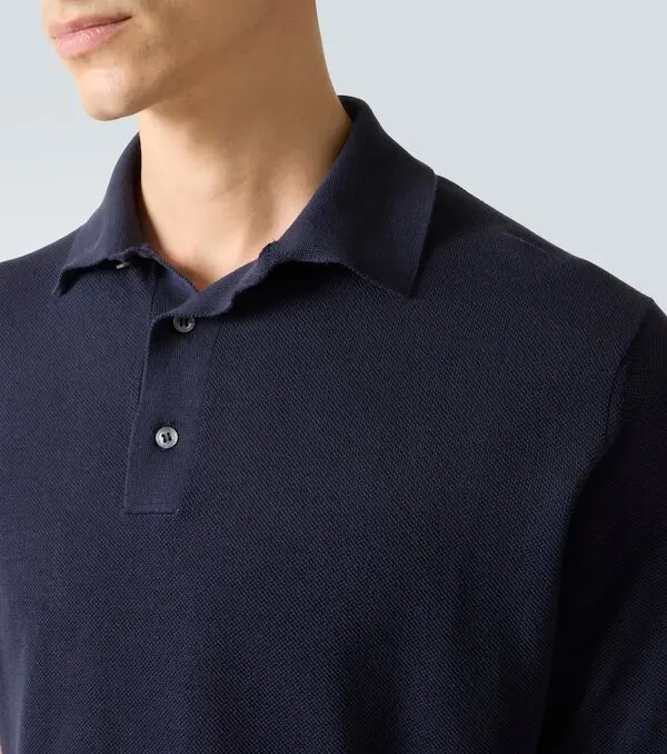 LARDINI Cotton Piqué Polo Shirt