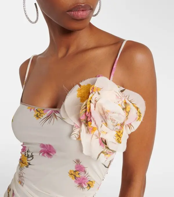 Blumarine Floral Jersey Maxi Dress