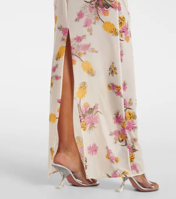 Blumarine Floral Jersey Maxi Dress