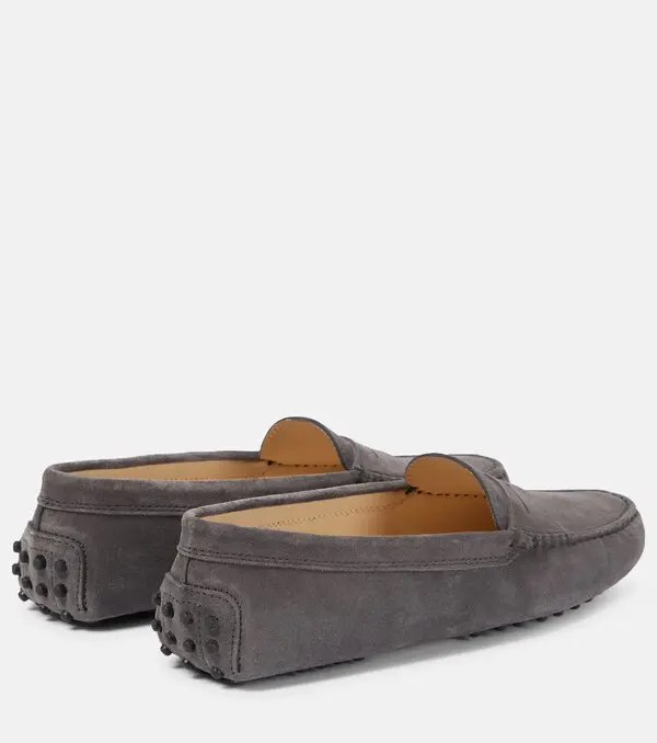 TOD'S Gommino Suede Loafers - Grey