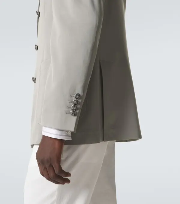 Brunello Cucinelli Double-breasted Silk Suit Jacket