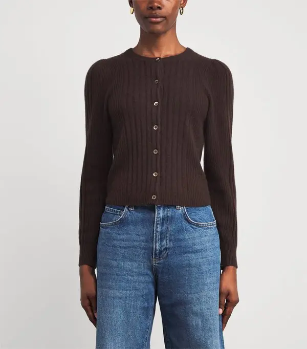 Paige Cashmere Ribbed Alessandro Cardigan