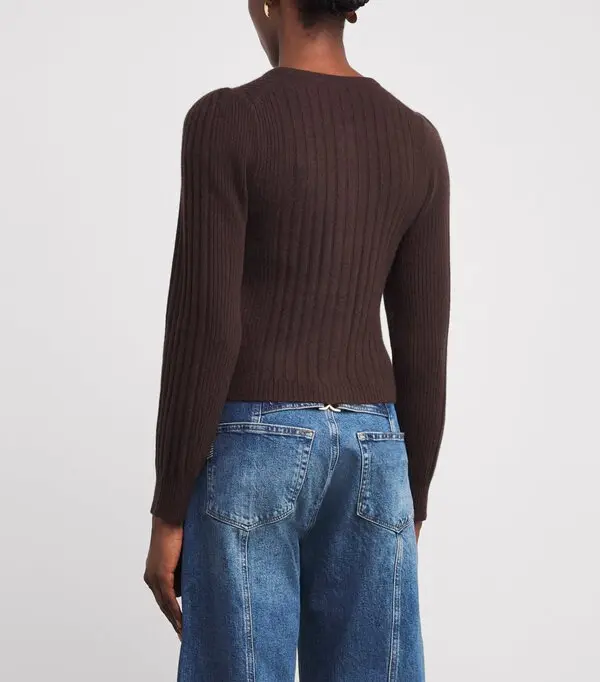 Paige Cashmere Ribbed Alessandro Cardigan