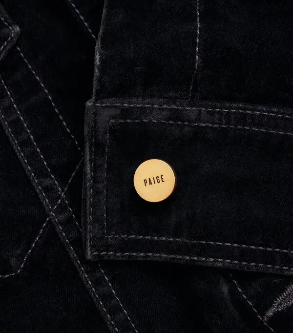 Paige Velvet Chantel Jacket - Black