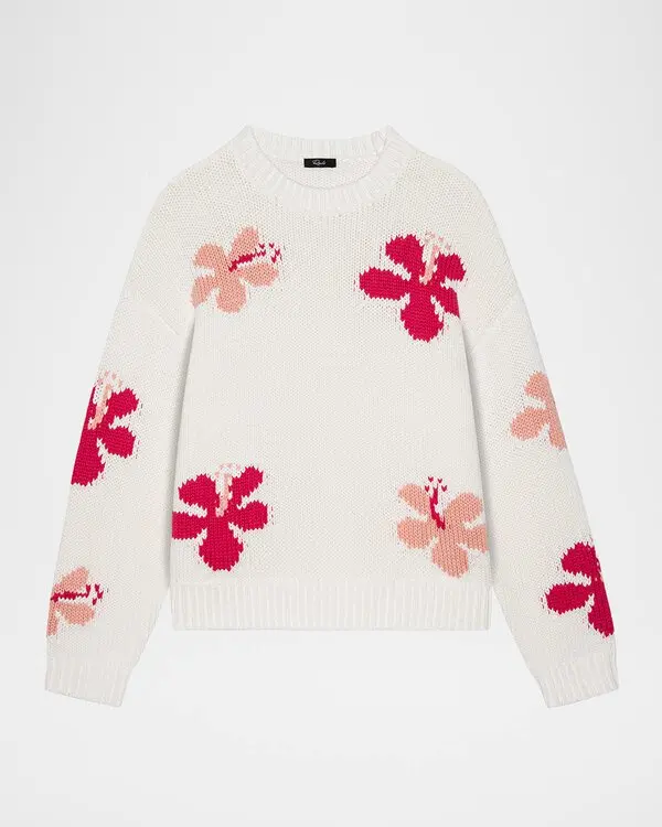 Rails Zoey Floral Cotton Crewneck Sweater - Kauai