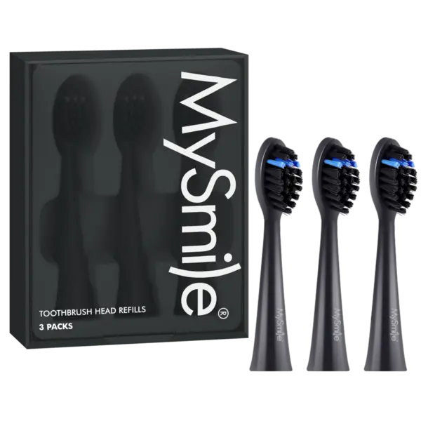 MYSMILE Dy156 Electric Toothbrush Replacement Heads - Black