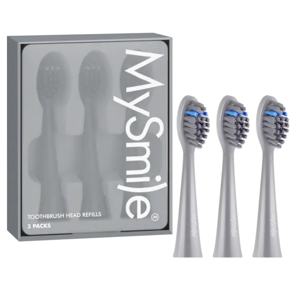 MYSMILE Dy156 Electric Toothbrush Replacement Heads - Gray