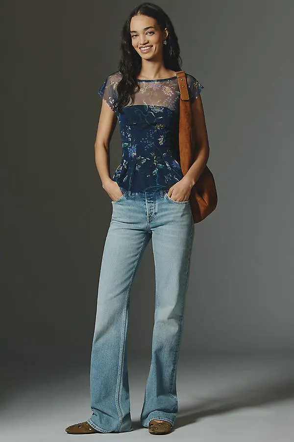 Anthropologie Illusion Corset Top