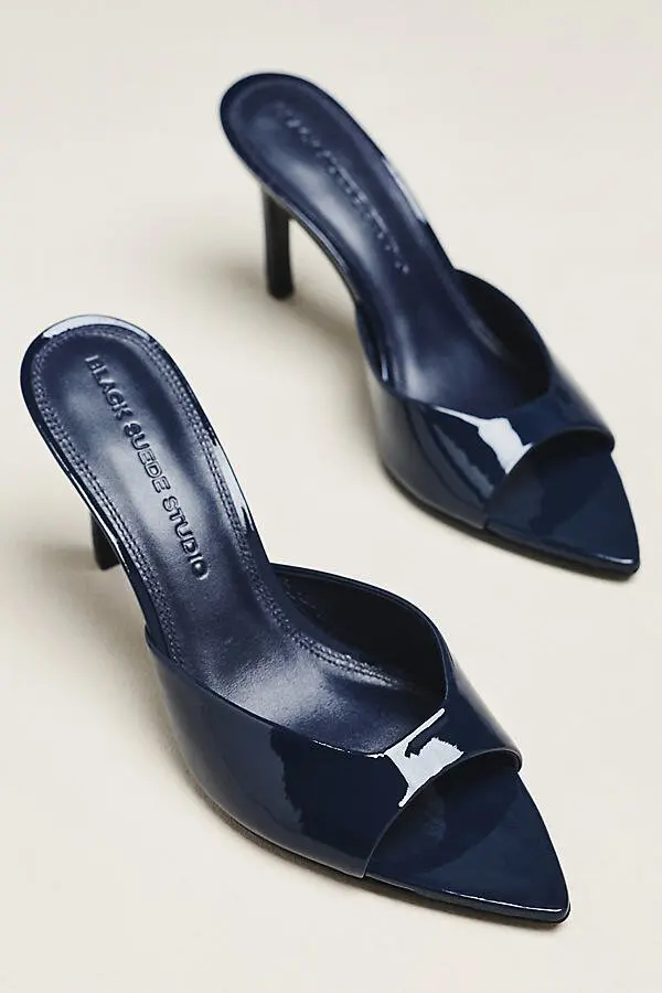 BLACK SUEDE STUDIO Brea 80 Open-toe Heels - Midnight