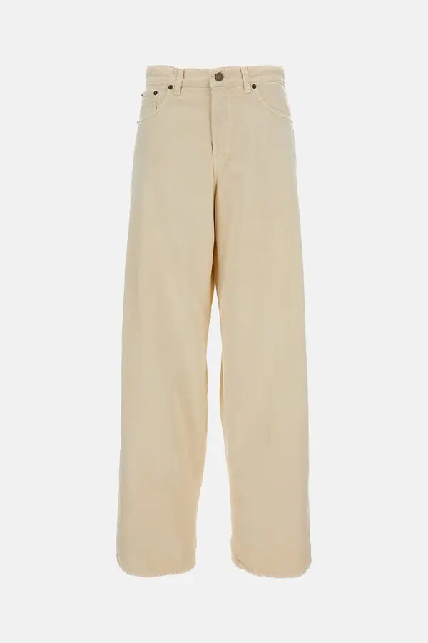 HAIKURE Bethany Twill Wide Leg Pants - Beige