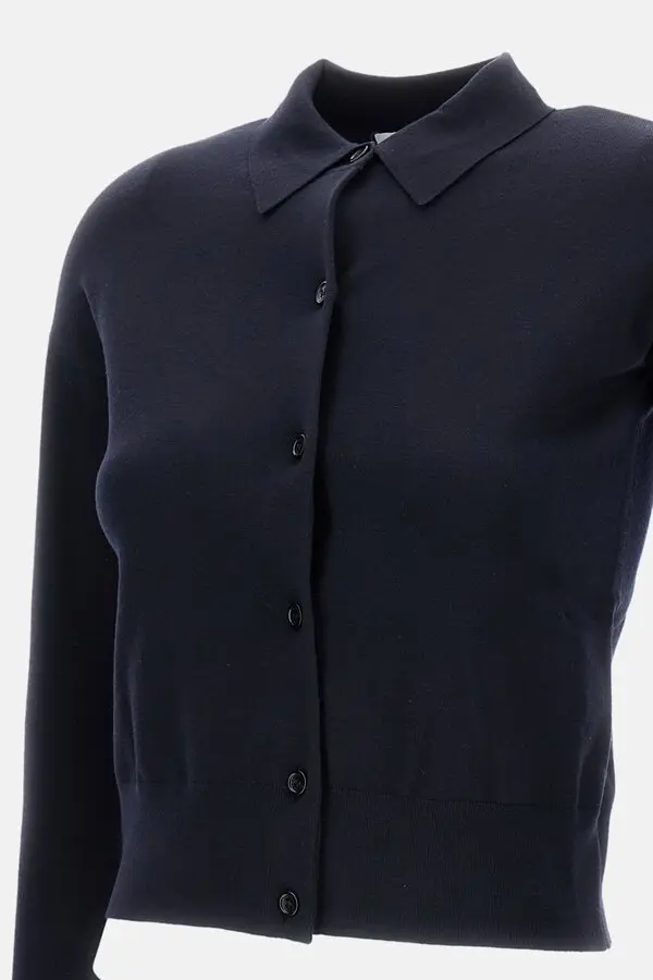 Max Mara Cardigan With Front Button Closure - Blue