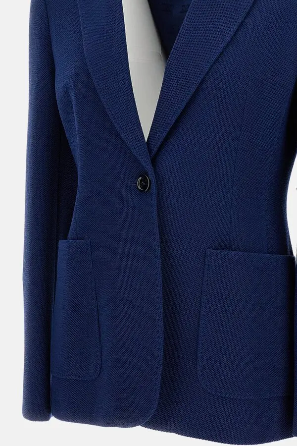 Max Mara Utility Jersey Jacket - Blu