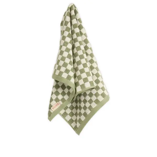 BAINA Josephine Hand Towel - Sage/chalk