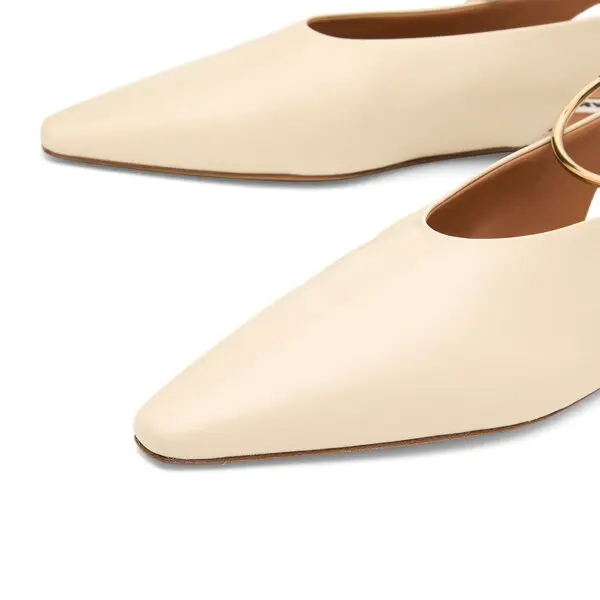 JIL SANDER Pointed Sling Back Shoes - Bone