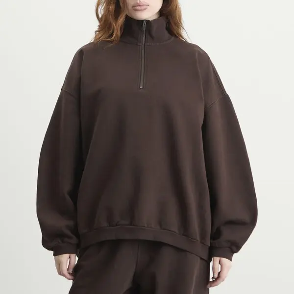 SKIMS Boyfriend Fleece Slouchy Turtleneck Pullover