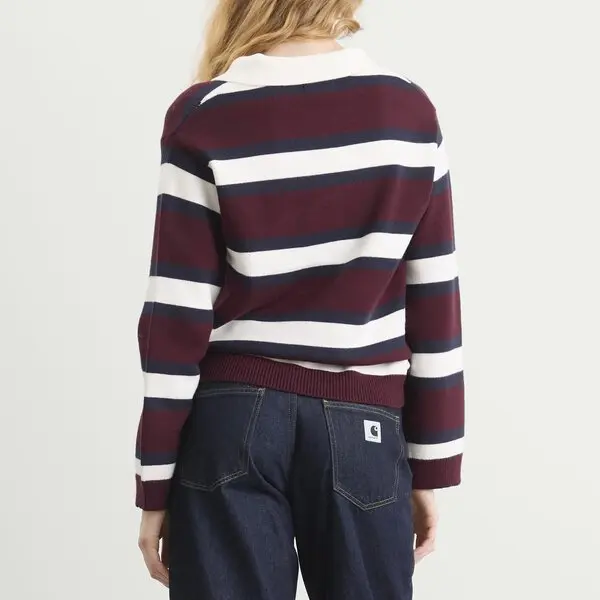 4TH & RECKLESS Striped Knit Jumper With Contrast Collar