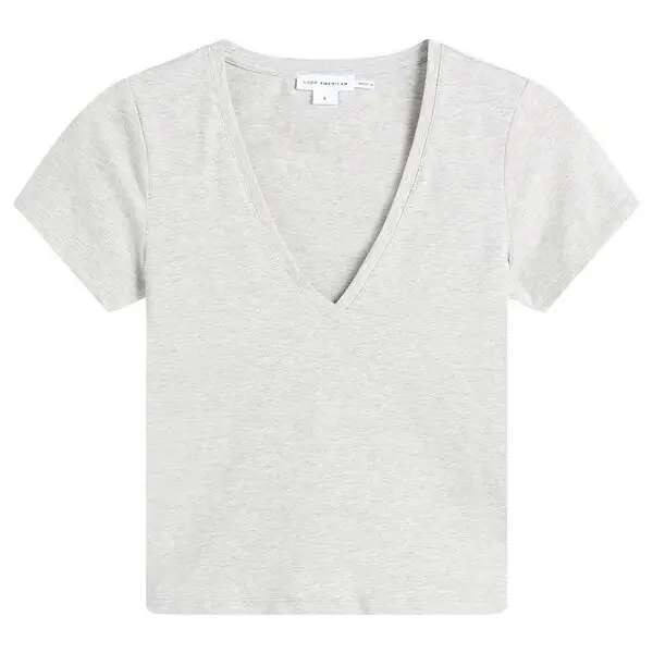 Good American Super Stretch V-neck Baby T-shirt