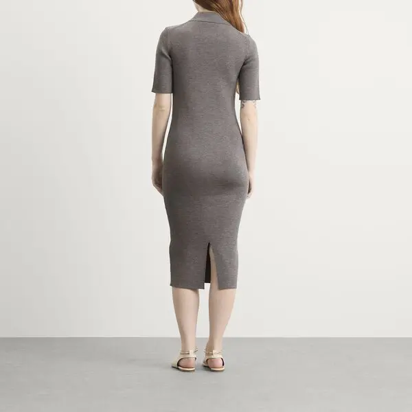 JIL SANDER Knitted Polo Midi Dress