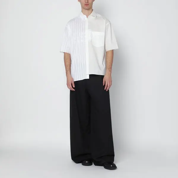 MAISON MARGIELA Two-tone Cotton Poplin Shirt - White