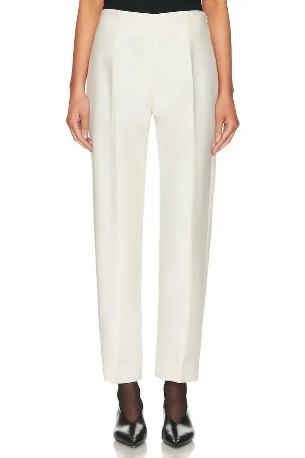 TOTEME Slim Evening Trouser - Ecru