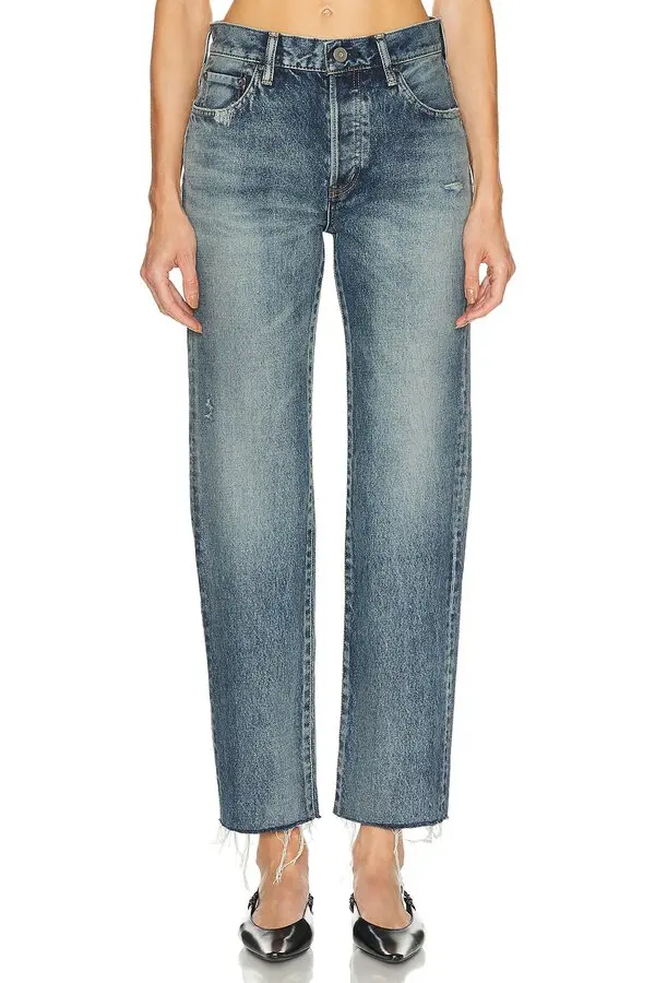 Moussy Vintage Ravencrest Straight Jeans - Blue