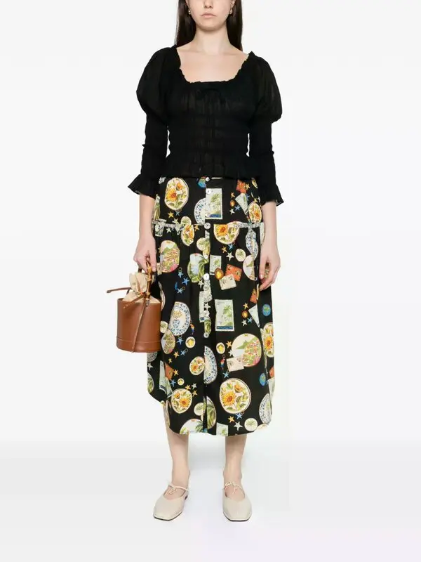 DÔEN Baptisia Puff-sleeve Top