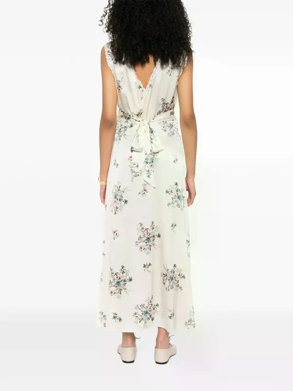 DÔEN Tahlia Floral-print Midi Dress - Neutrals