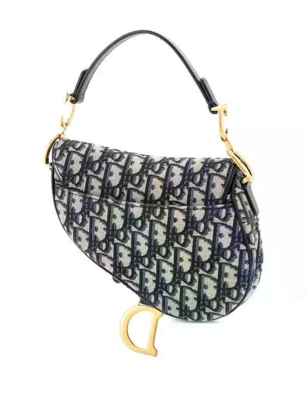 Dior Saddle Oblique Canvas Mini Shoulder Bag - Blue