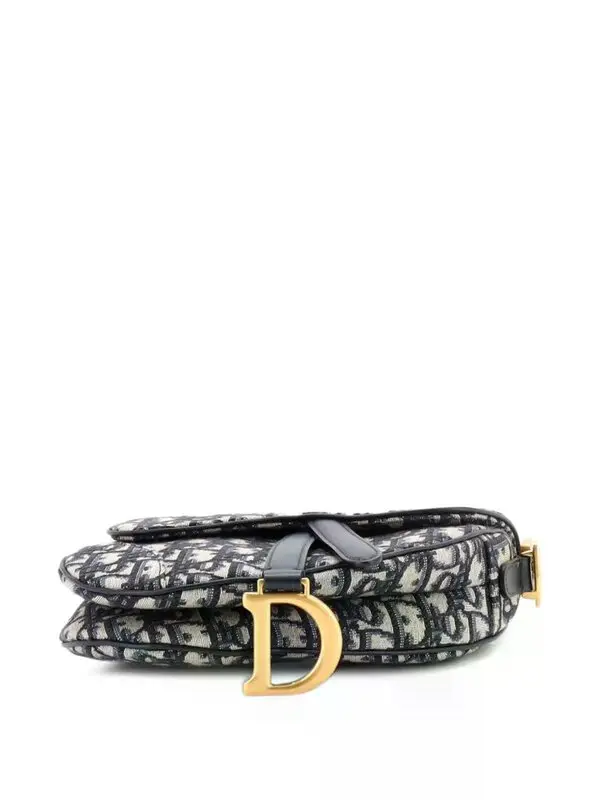 Dior Saddle Oblique Canvas Mini Shoulder Bag - Blue