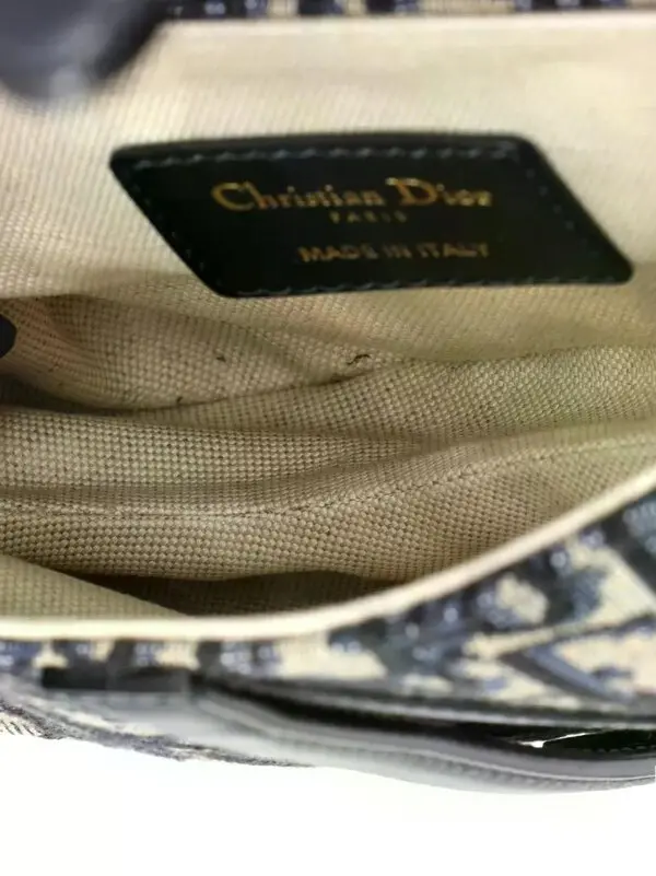 Dior Saddle Oblique Canvas Mini Shoulder Bag - Blue
