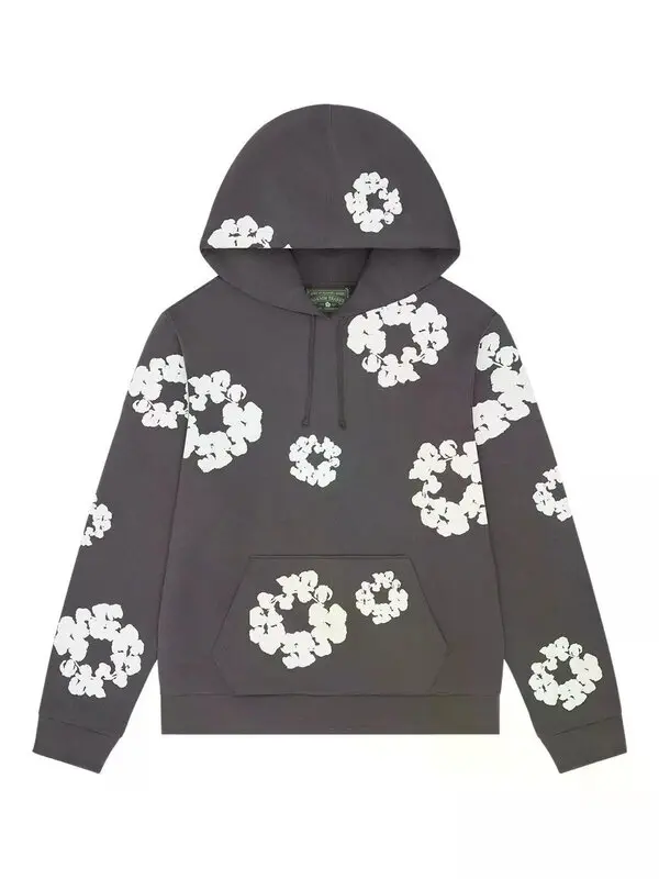 DENIM TEARS Wreath Cotton Hoodie - Grey