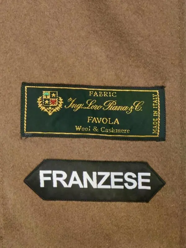 FRANZESE COLLECTION Buttoned Jacket With Stand Collar - Brown