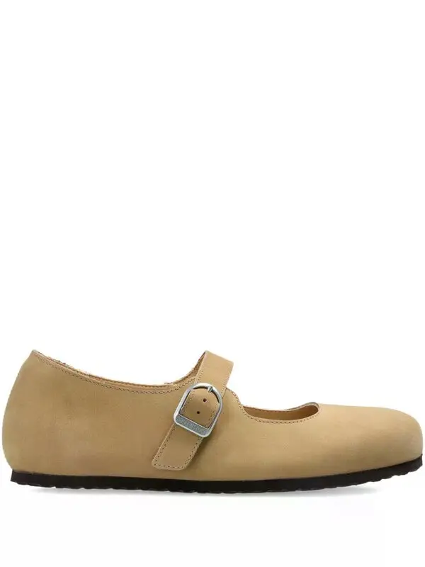 BIRKENSTOCK Santa Clarita Buckled Leather Mary Jane Flats